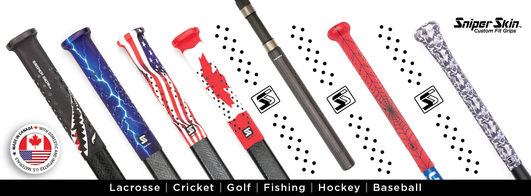 SNIPER SKIN CUSTOM FIT GRIPS I HOCKEY LAX FISHING GOLF BAT GRIPS ...
