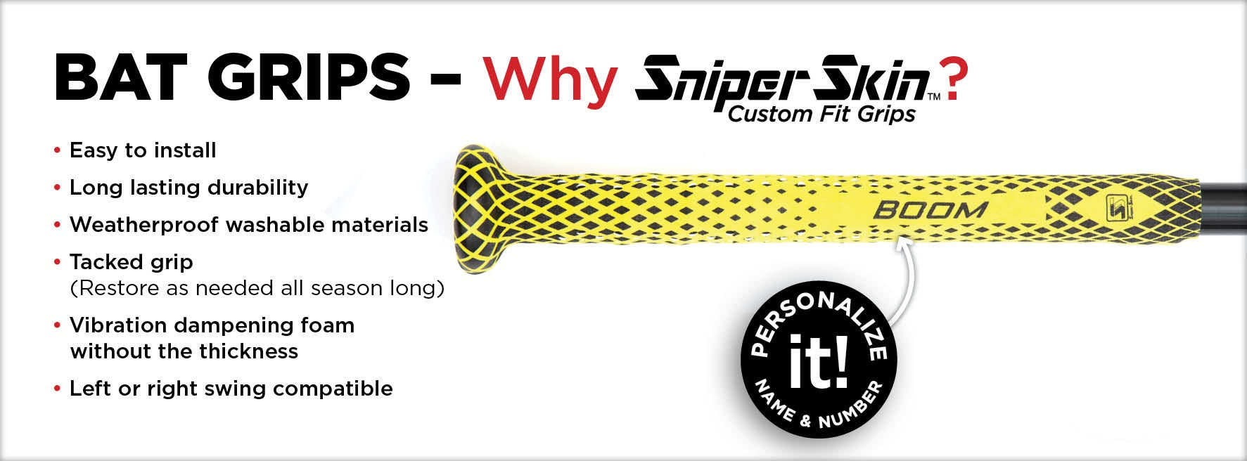SNIPER SKIN CUSTOM FIT GRIPS I HOCKEY LAX FISHING GOLF BAT GRIPS ...